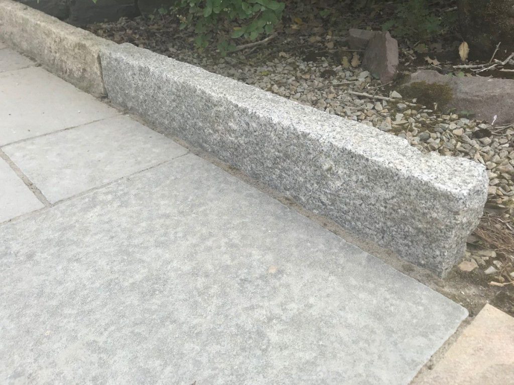 Silver Granite Kerb – Pineapple Finish | Castle Paving